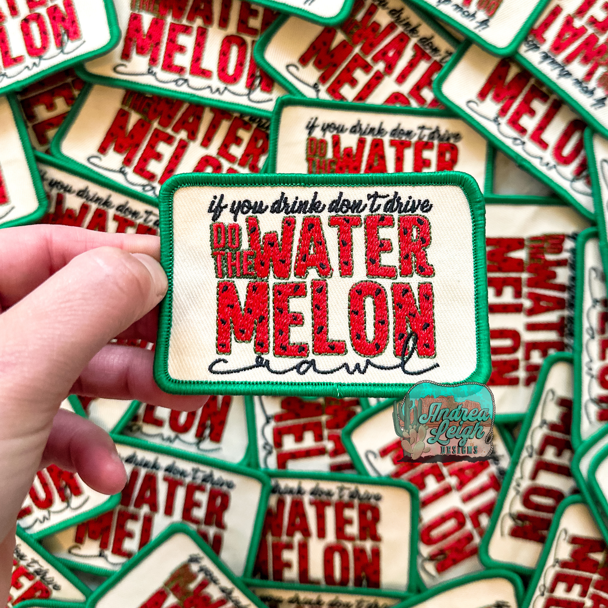 Watermelon Crawl Embroidered Patch – Andrea Leigh Designs