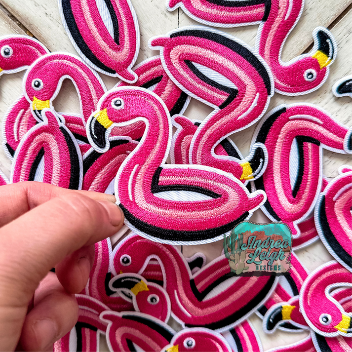 Flamingo Tube Embroidered Patch – Andrea Leigh Designs