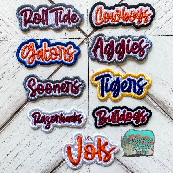 MINI College Football Embroidered Patch – Andrea Leigh Designs